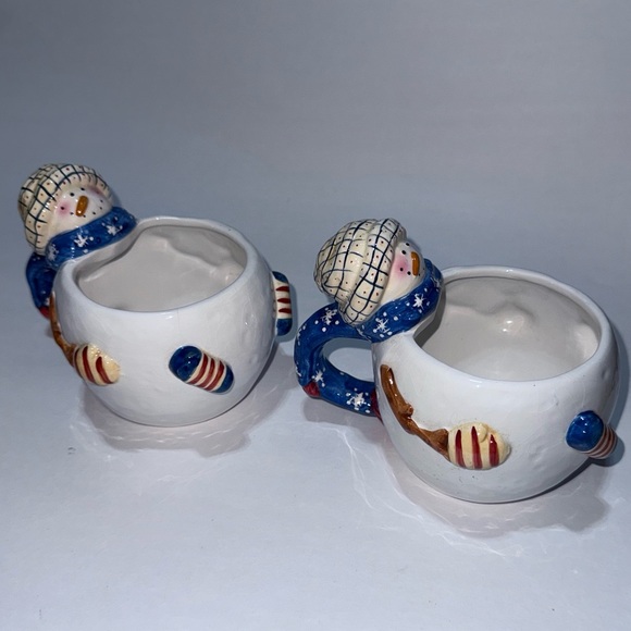 Brother Sister | Kitchen | Snowman Themed Ceramic Mugs Set Of 2 | Poshmark